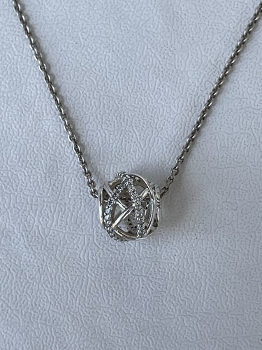PANDORA 925 ALE Sterling Silver Galaxy Charm Rolo Chain Necklace 15”-18 ...
