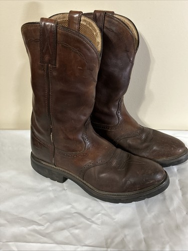 Laredo Boots Mens 12E Brown Leather Mechanic Trucker Boot Workwear ...