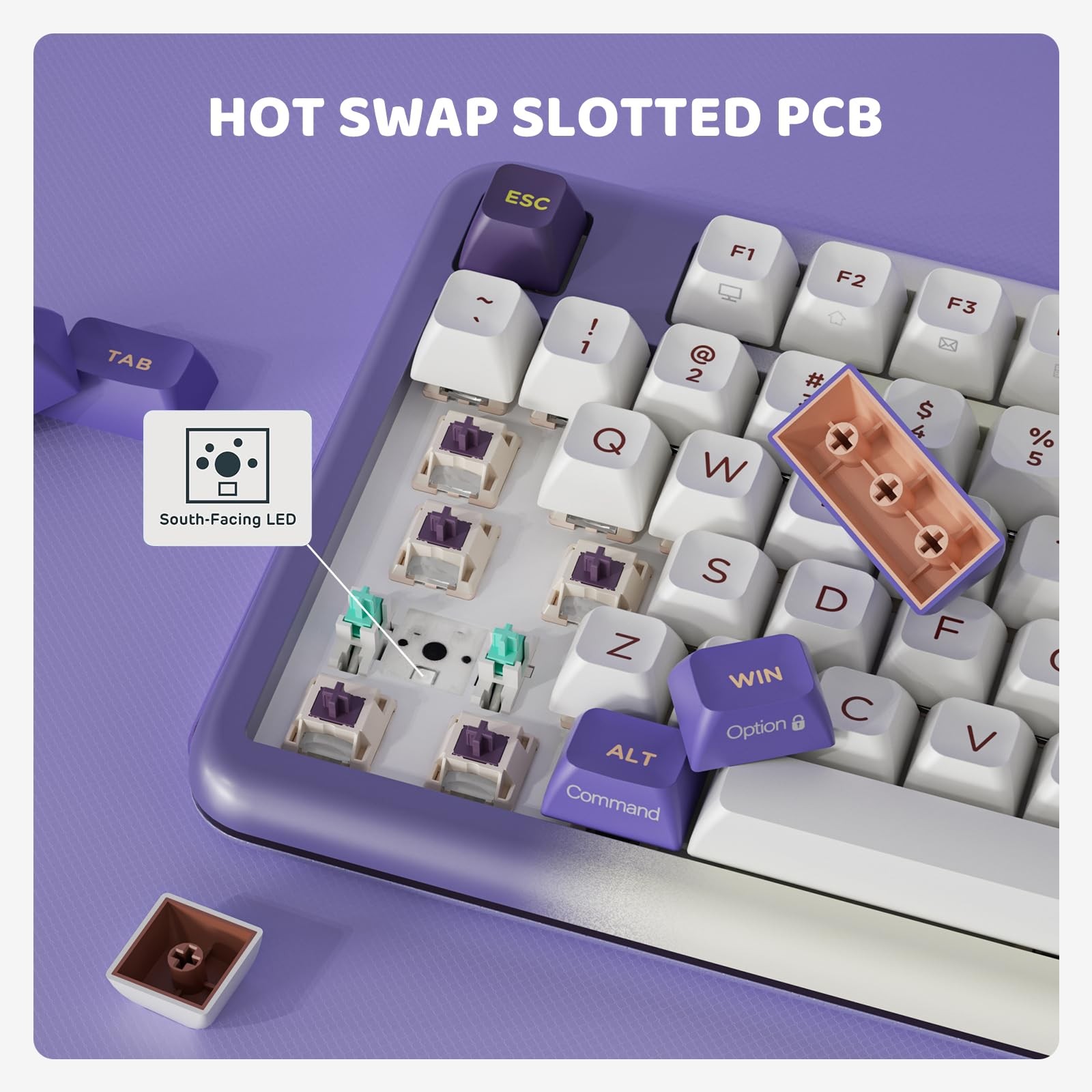 Z98 Creamy Keyboard, 94 Keys Wireless Mechanical Keyboard with Smart ...