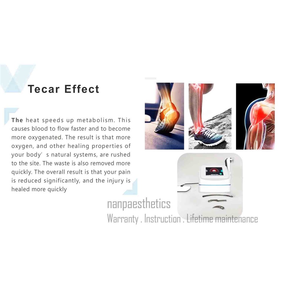 Professional Smart Tecar RF Therapy Machine 448khz Physiotherapy Pain ...