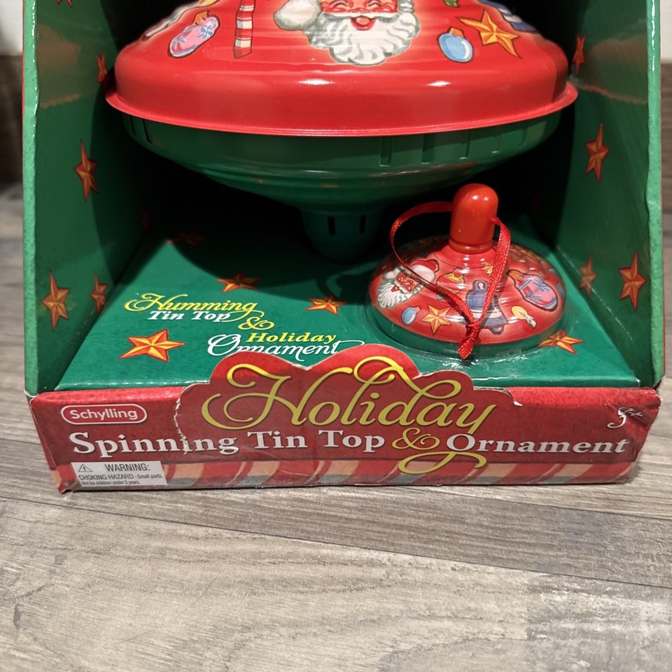 holiday spinning tin top and ornament. H1. | eBay