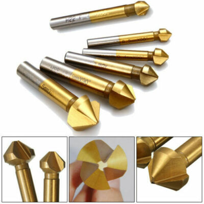 6Stk 90° Grad Kegelsenker HSS 4241 Senker Senkbohrer Entgratsenker Bits ...