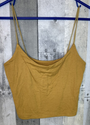 Pacsun PS Basics Womens Yellow Tank Top Spaghetti Strap Size Medium | eBay
