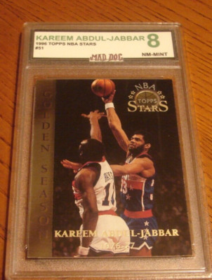 KAREEM ABDUL-JABBAR****1996 TOPPS NBA STARS---MINT 8****LAKERS---Mad ...