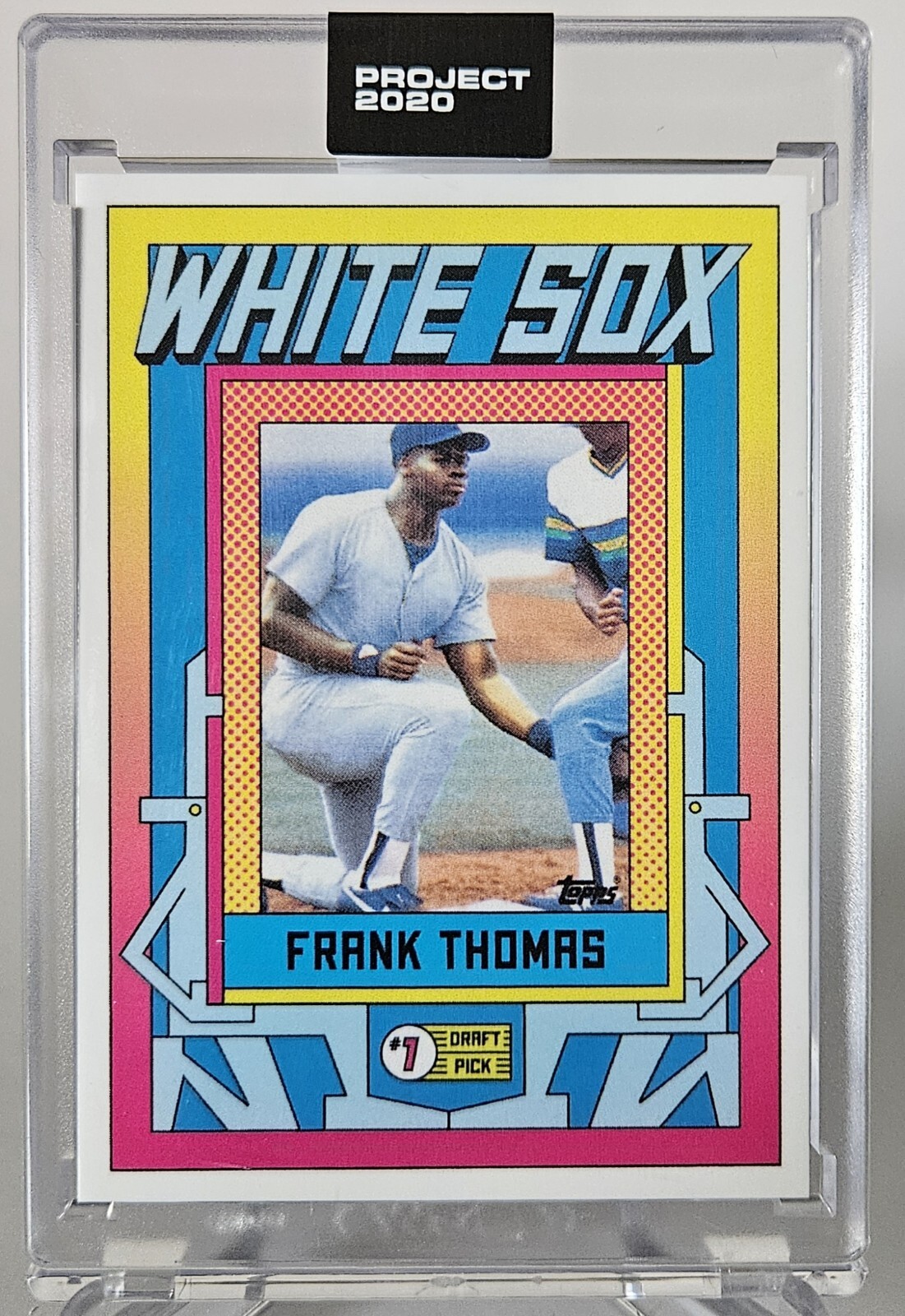Topps Project 2020 #285 FRANK THOMAS by Artist GROTESK 1990 Topps ...