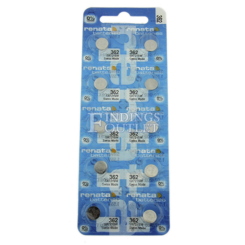 362 Renata Watch Battery SR721SW Swiss Made 0% Mercury Official ...