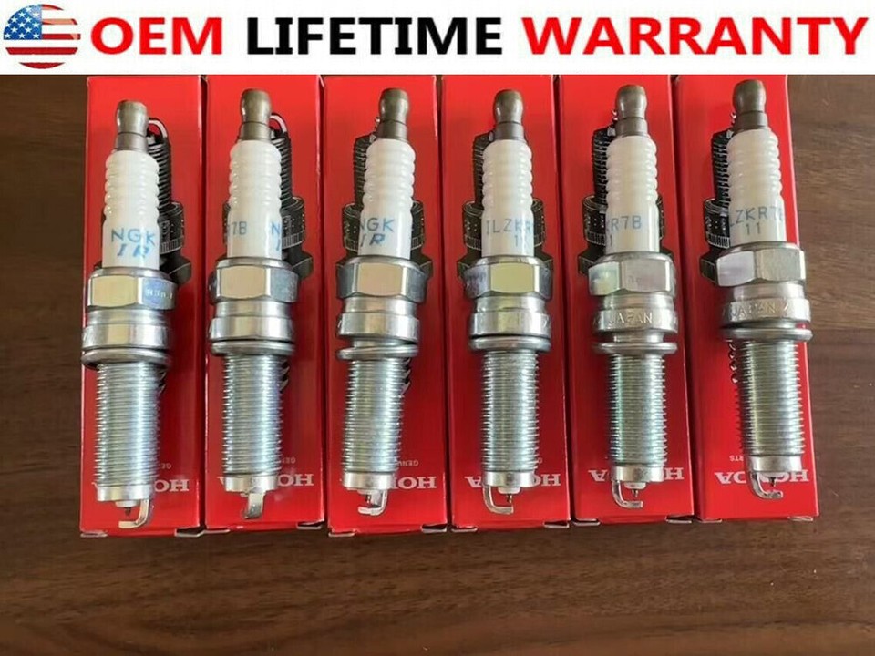 6pcs Genuine OEM NGK Iridium Spark Plugs 12290-R70-A01 ILZKR7B11 For ...