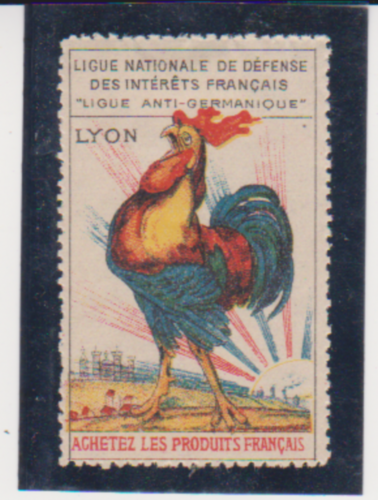 France WWI Women´s Crusade Vignette Lyon Rooster Cinderella Poster ...