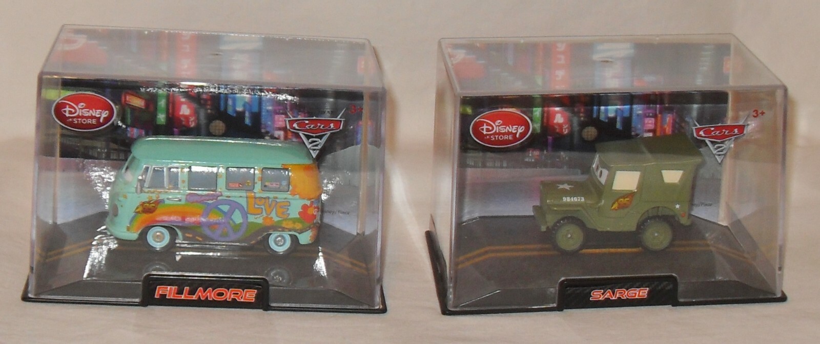 Disney Store Pixar Cars Fillmore & Sarge in Case | eBay
