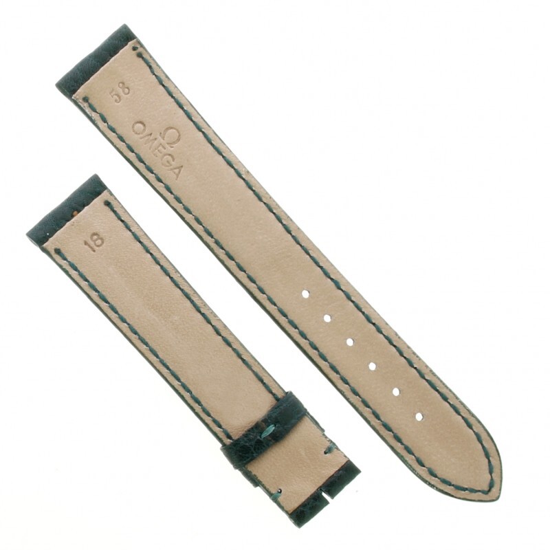 Omega Watch Strap Vintage Skin Hammered Green 18/16 MM Veg 115/75 MM H ...