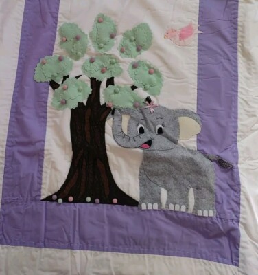 Handmade Baby Blanket Quilted Girl Baby Shower Present Elephant Good ...