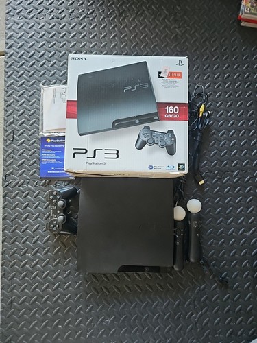Sony PlayStation 3 PS3 160GB Slim Console CECH-3001A TESTED With Box ...