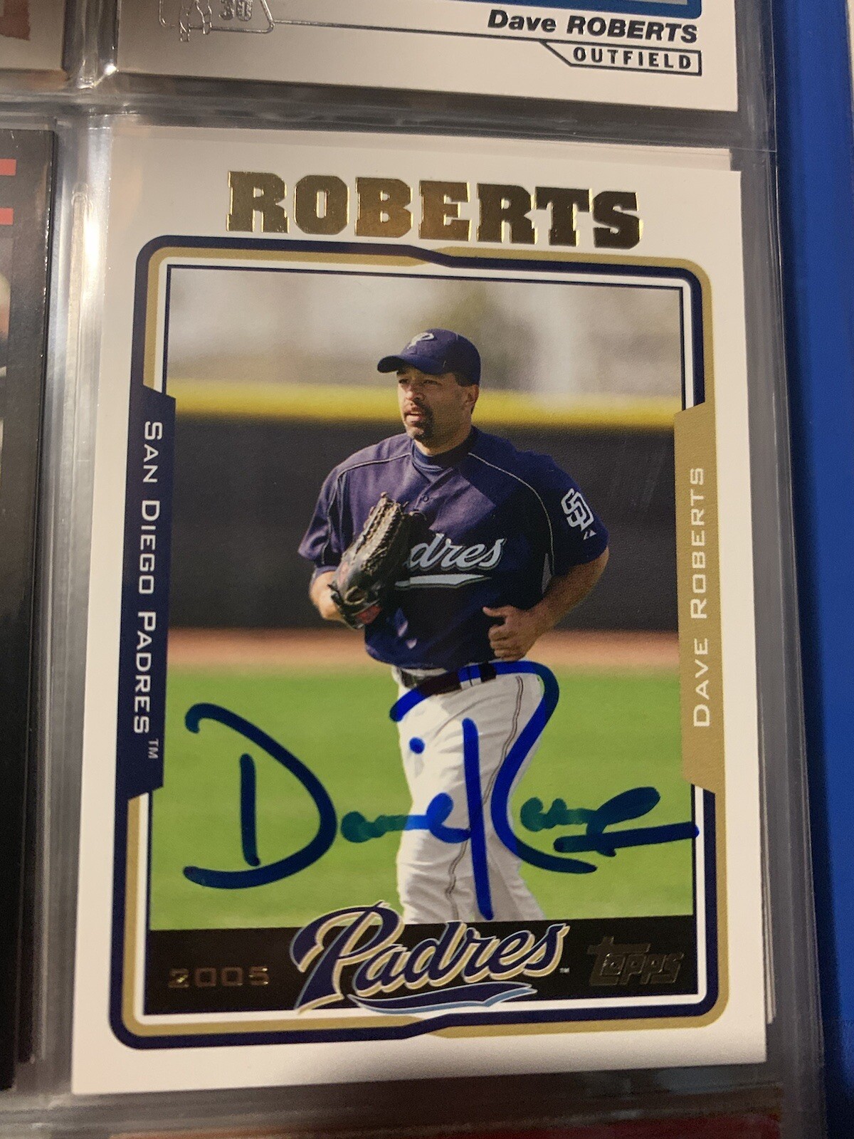 Dave Roberts autographed Topps baseball card. LA Dodgers manager. | eBay