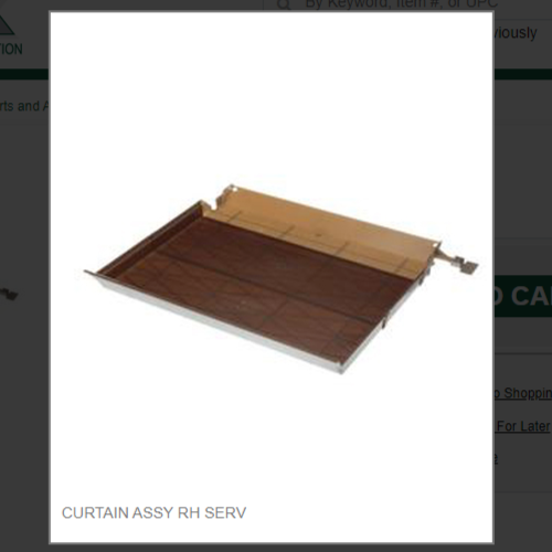 CURTAIN ASSY RH SERV # 2101355-03S | eBay