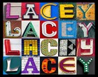 LACEY Name Poster featuring photos of actual sign letters | eBay