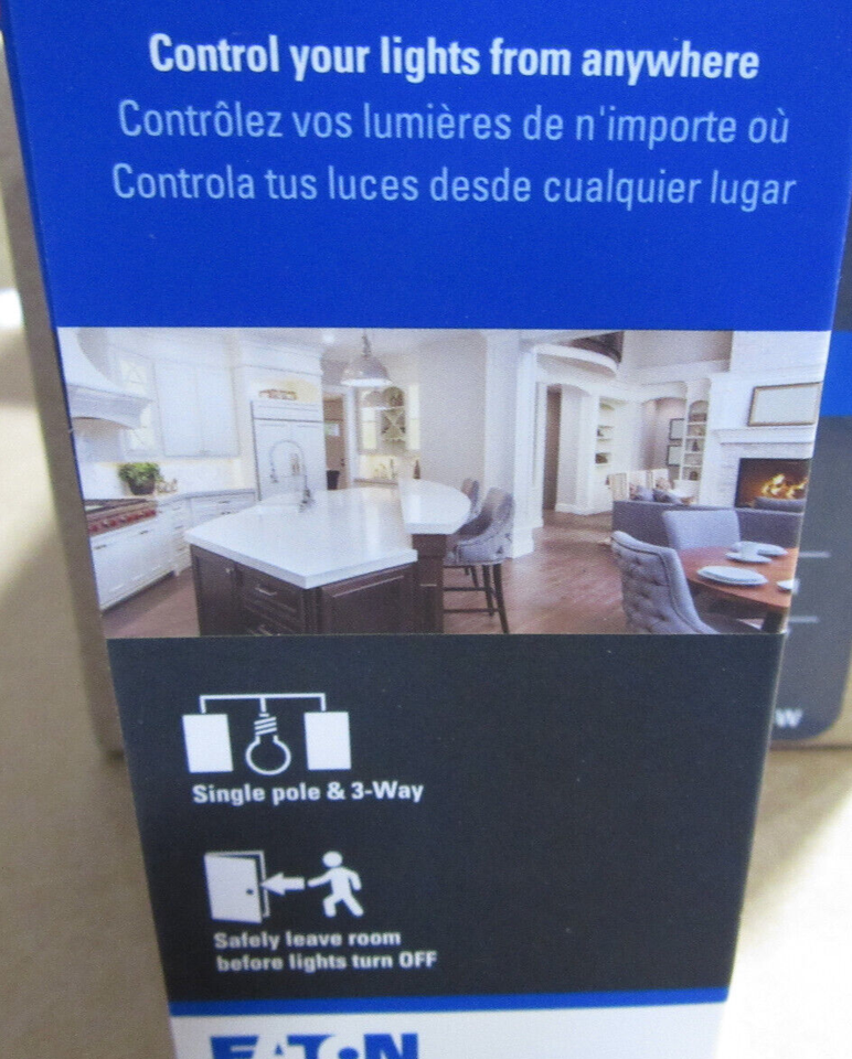 Eaton WFSW15-W Wi-Fi Smart Switch White, Control Your Lights From ...