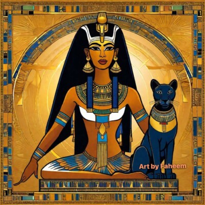 Beautiful Bast Print 16"X 20" Art by Faheem | eBay