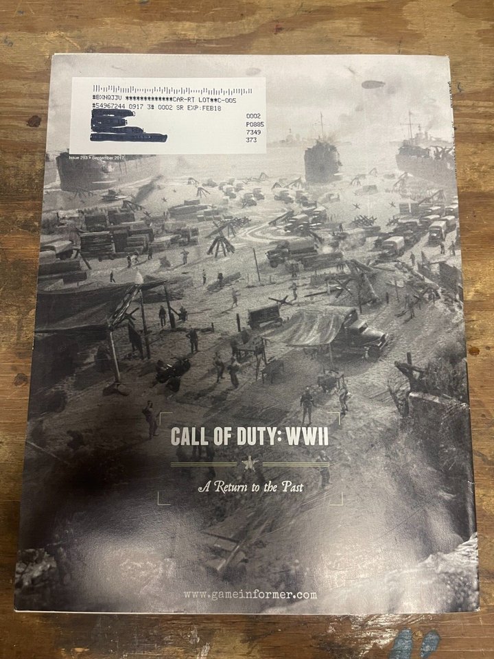 Gameinformer Magazine Call Of Duty COD WWII September 2017 Issue #293 ...
