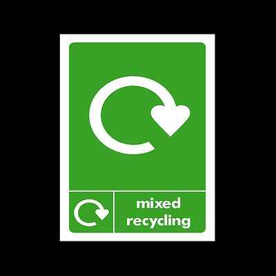 Mixed Recycling - Plastic Sign, Sticker - All Sizes/Materials | eBay