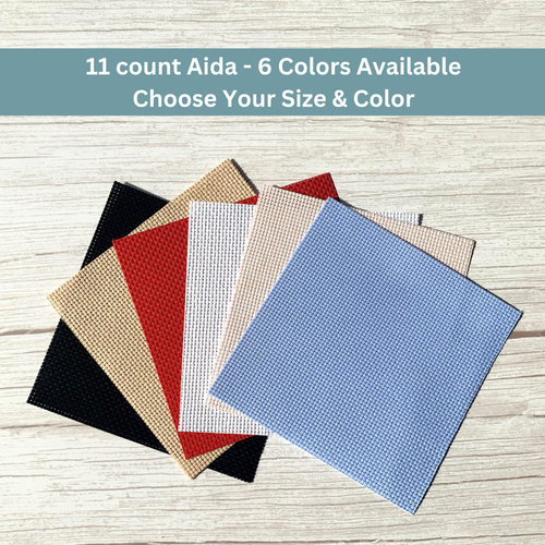 11 Count Aida Cloth for Cross Stitch - Various Sizes & Colors - Flat ...
