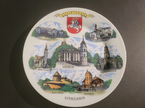 Vintage 7" Diameter Lithuania Ceramic Souvenir Collector Plate | eBay