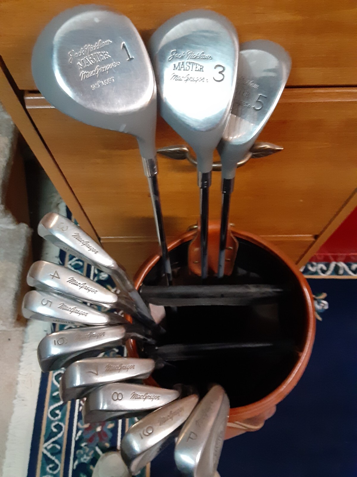 MacGregor Jack Nicklaus Masters Golf Club Set P thru 3 Irons & 5,3,1 ...