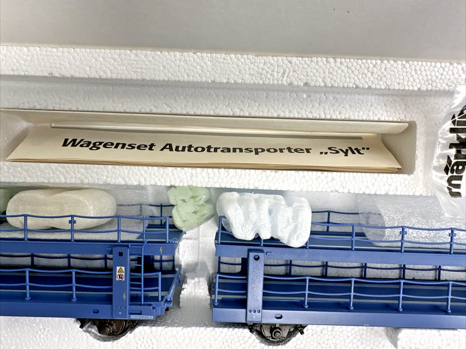 Märklin HO 41762 Four Car Set "Sylt" Bilevel Auto Transport Cars HO ...
