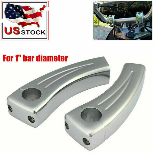 6" Chrome Handlebar Pullback Risers For Universal Motorcycle 1" inch ...