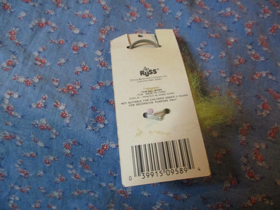 (1097) Vintage NOS Russ Berrie Good Luck Troll Keyring Yellow Hair | eBay
