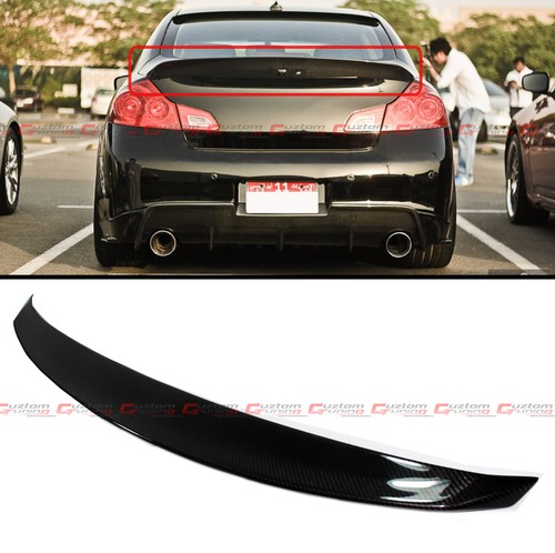 CARBON FIBER JDM STYLE REAR TRUNK SPOILER FOR 2007-15 INFINITI G35 G25 ...