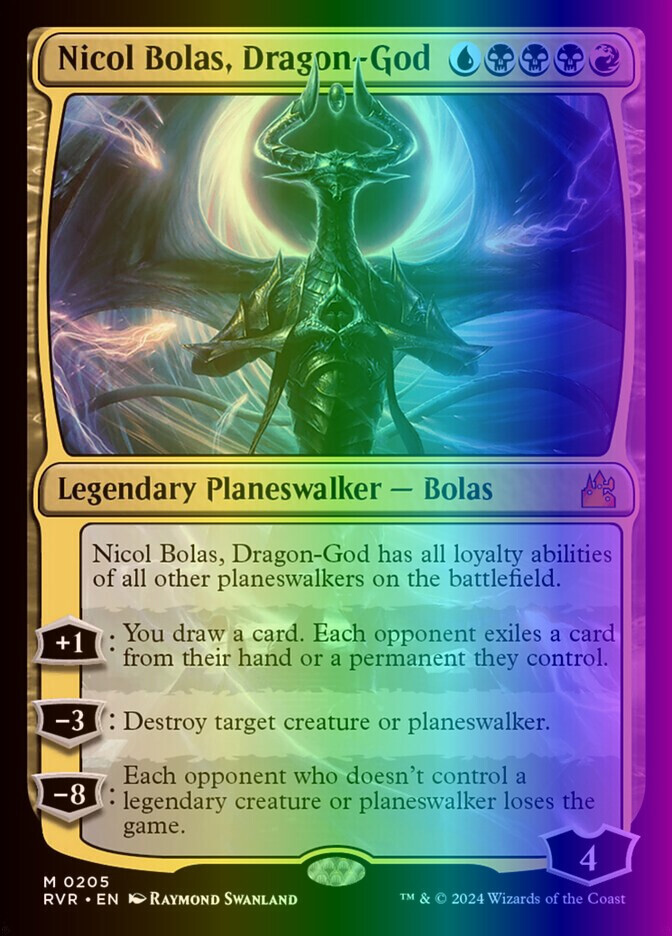 MTG Nicol Bolas, Dragon-God (205/497) Ravnica Remastered LP FOIL | eBay
