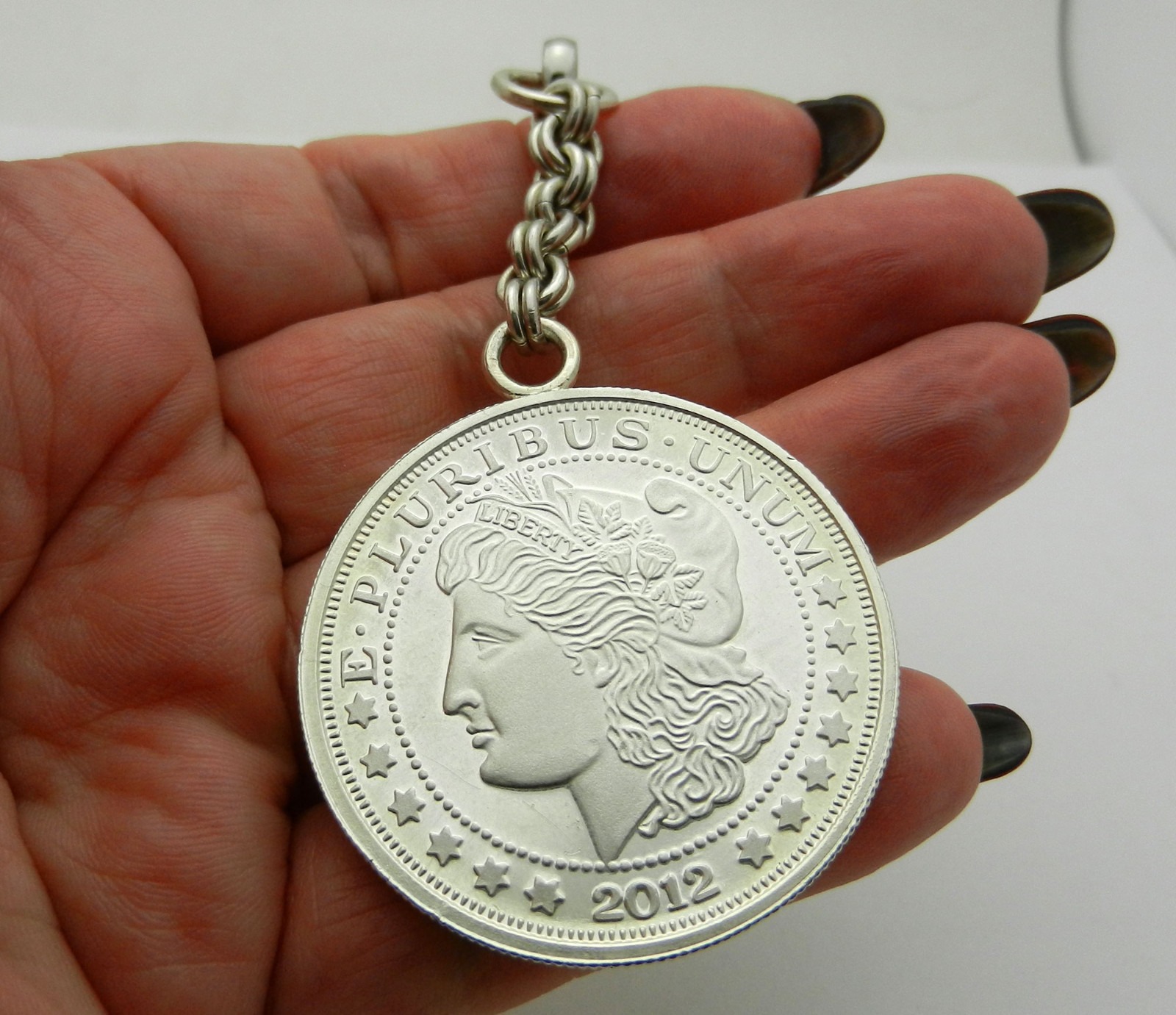 E PLURIBUS UNUM 2012 ONE Troy UNCE .999 silver COIN KEYCHAIN | eBay