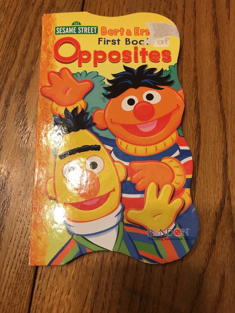Sesame Street Bert & Book Of Opposites Hardcover Children board book | eBay