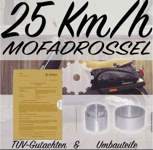 🛵 25Km/h Drosselsatz PIAGGIO NRG 50 Typ: C04 Mofa Drossel + TÜV ...