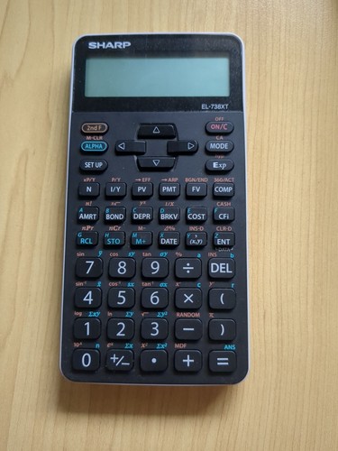 SHARP Financial Calculator EL-738XT 6938493549406 | eBay Australia