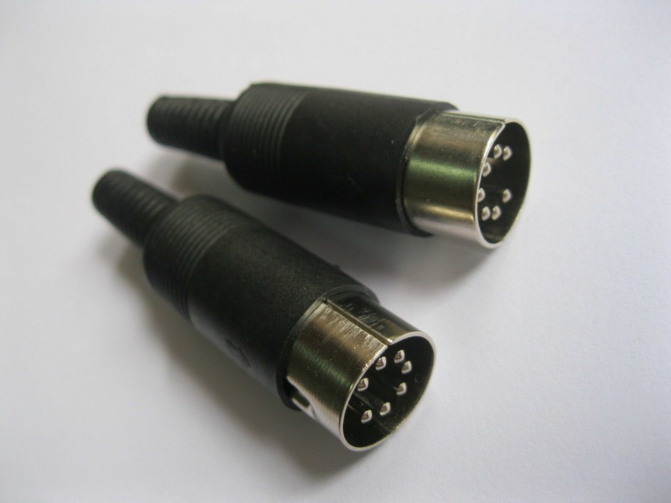 80 Pcs DIN Plug Connector Male 7 Pin with Plastic Handle New | eBay
