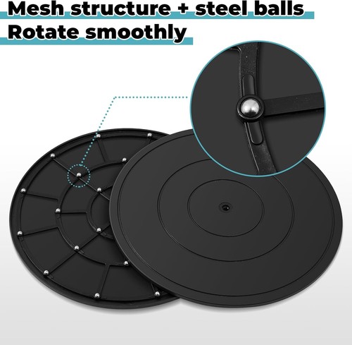 2 Pcs 16 Inch Lazy Susan Turntable Black Heavy Duty Rotating Swivel | eBay