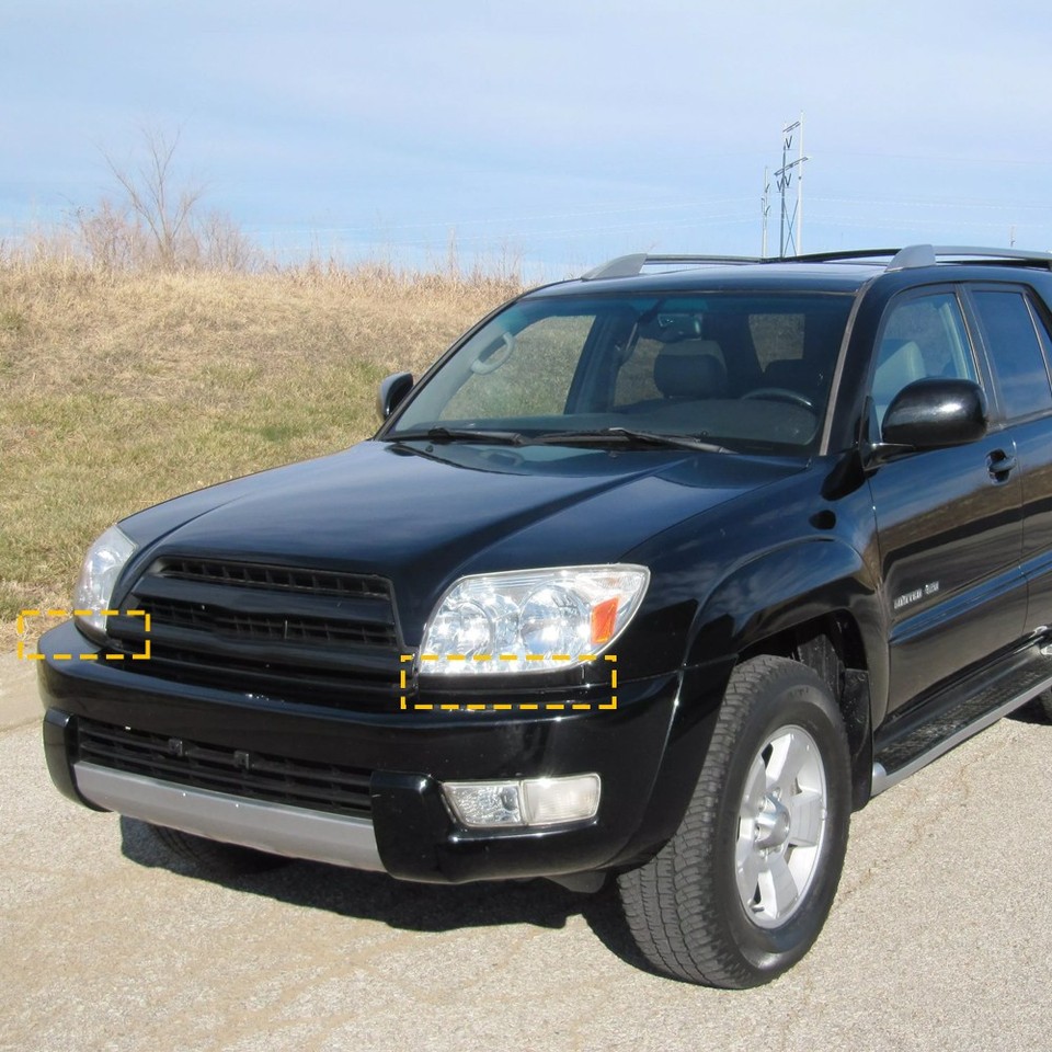 Front Bumper Grille Filler Headlight Trim Cover 2003 For 2004 05 Toyota ...