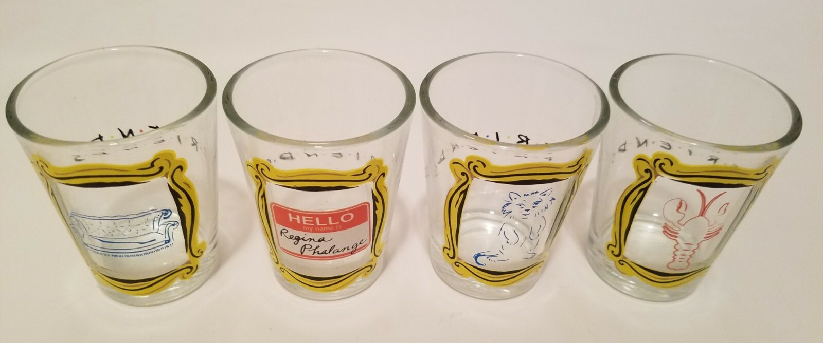 Friends Popular TV Series Shot Glasses. Set of 4. 1.5 oz. (44 ml ...