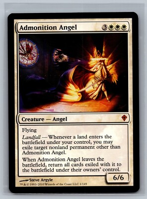 Magic The Gathering Worldwake Admonition Angel #1/145 MTG TCG CCG | eBay