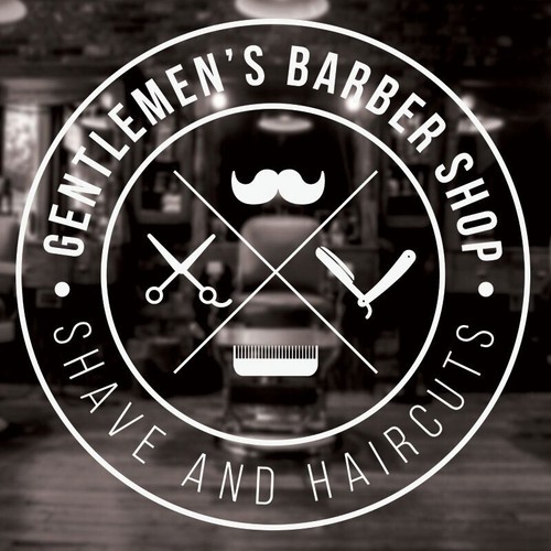 Gentlemen's Man Barber Shop Sticker Haircut Hair Clipper Shavers Poster ...