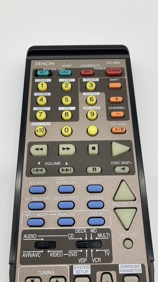 Genuine Denon RC-860 Home Audio Receiver Remote Control AVR-3300 AVR ...
