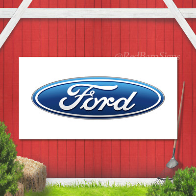 Ford Logo Flag Banner Mancave Garage Flag Indoor Outdoor | eBay