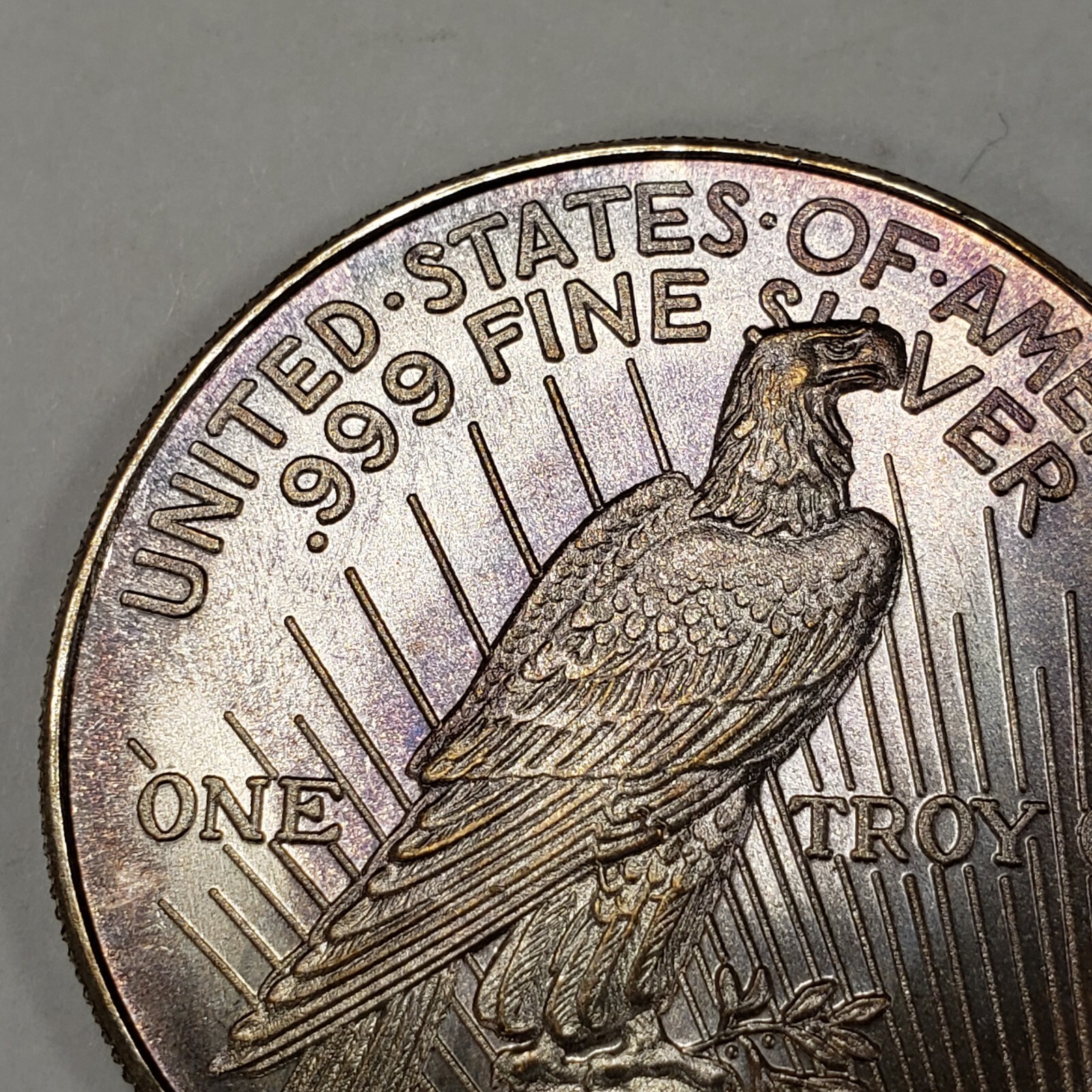 1 oz .999 Silver Round - Peace Dollar Design - Violet Toning - SKU ...