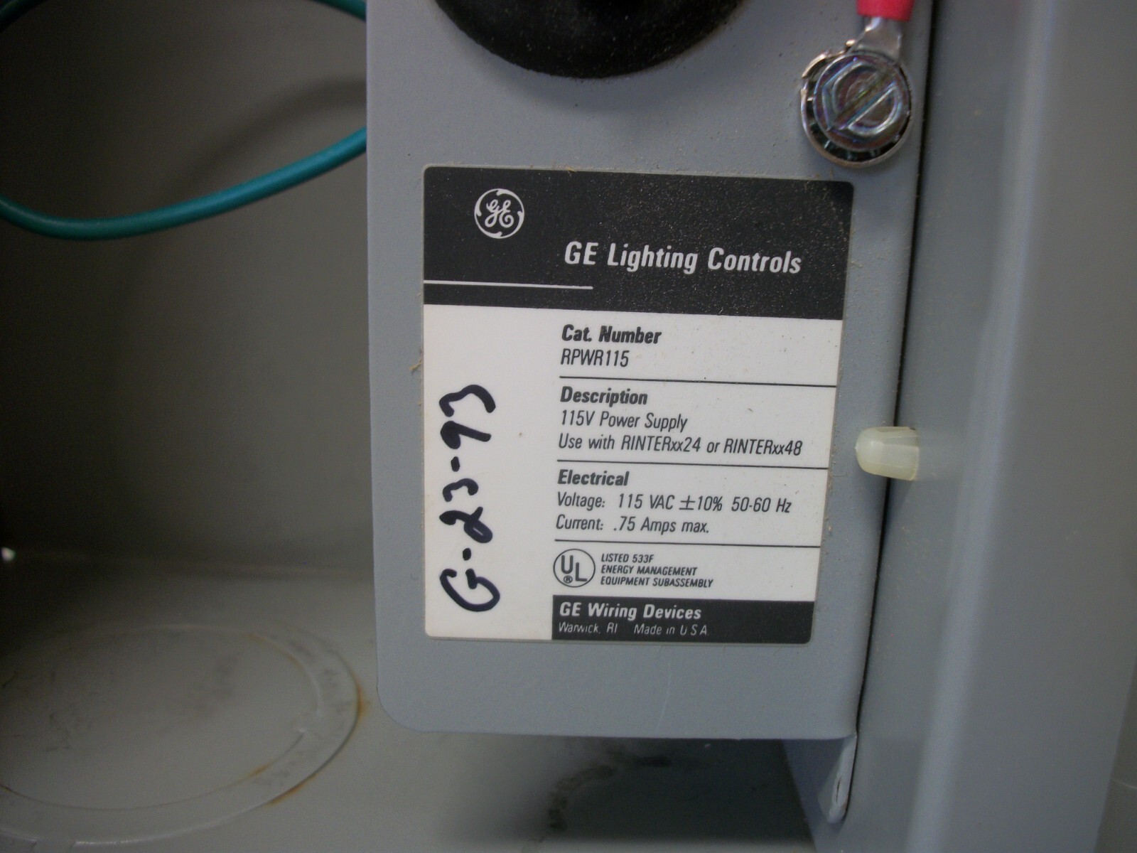 GE 24-RELAY SOFTWIRED CONTACTOR LIGHTING CONTROL PANEL CABINET ...