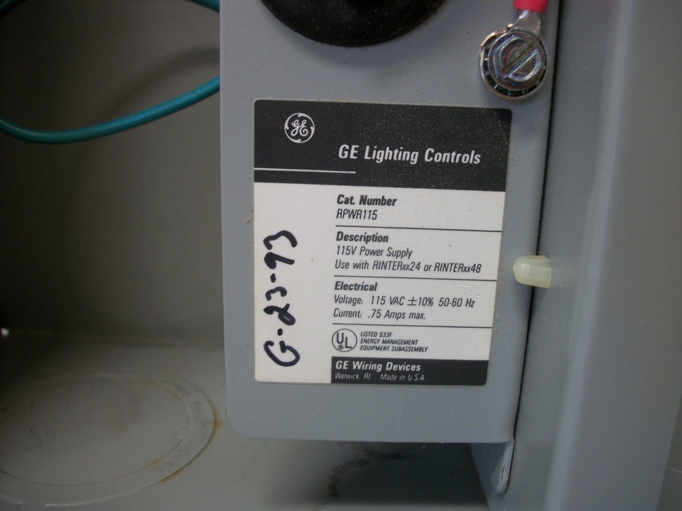 GE 24-RELAY SOFTWIRED CONTACTOR LIGHTING CONTROL PANEL CABINET ...