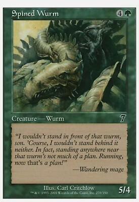 Spined Wurm 7th Edition Light Play MTG Magic DNA GAMES | eBay