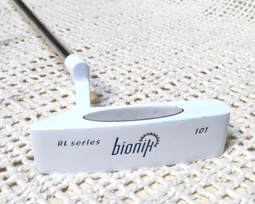 BIONIK 101 RL Series WHITE Putter 35.5" LEFT-HANDED ~ Stiff Flex Steel ...