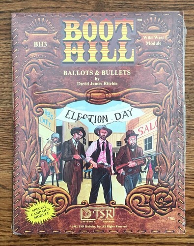 TSR 7703 Boot Hill BH3 *NEW* Ballots & Bullets, Special Campaign Module ...