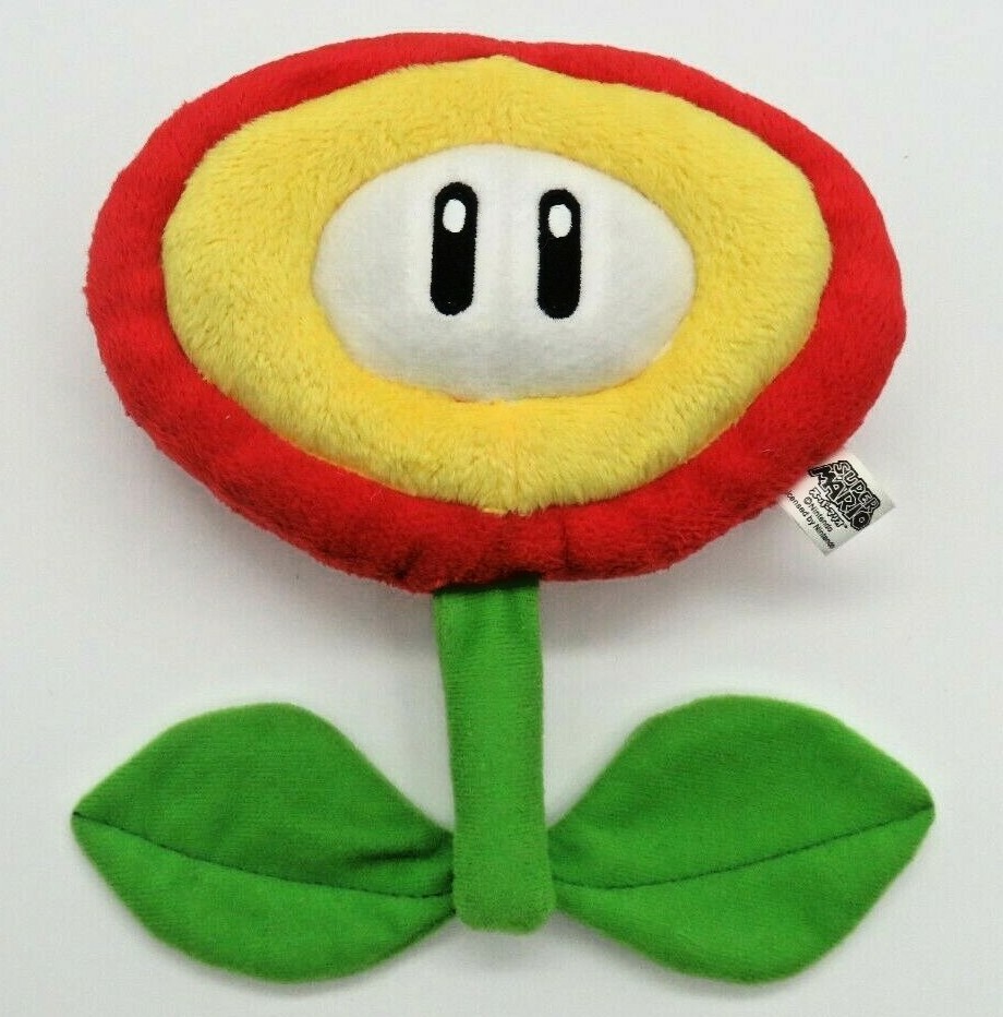 2pcs Fire & Ice Flower Piranha Plant Decoration Soft Super Mario Bros ...